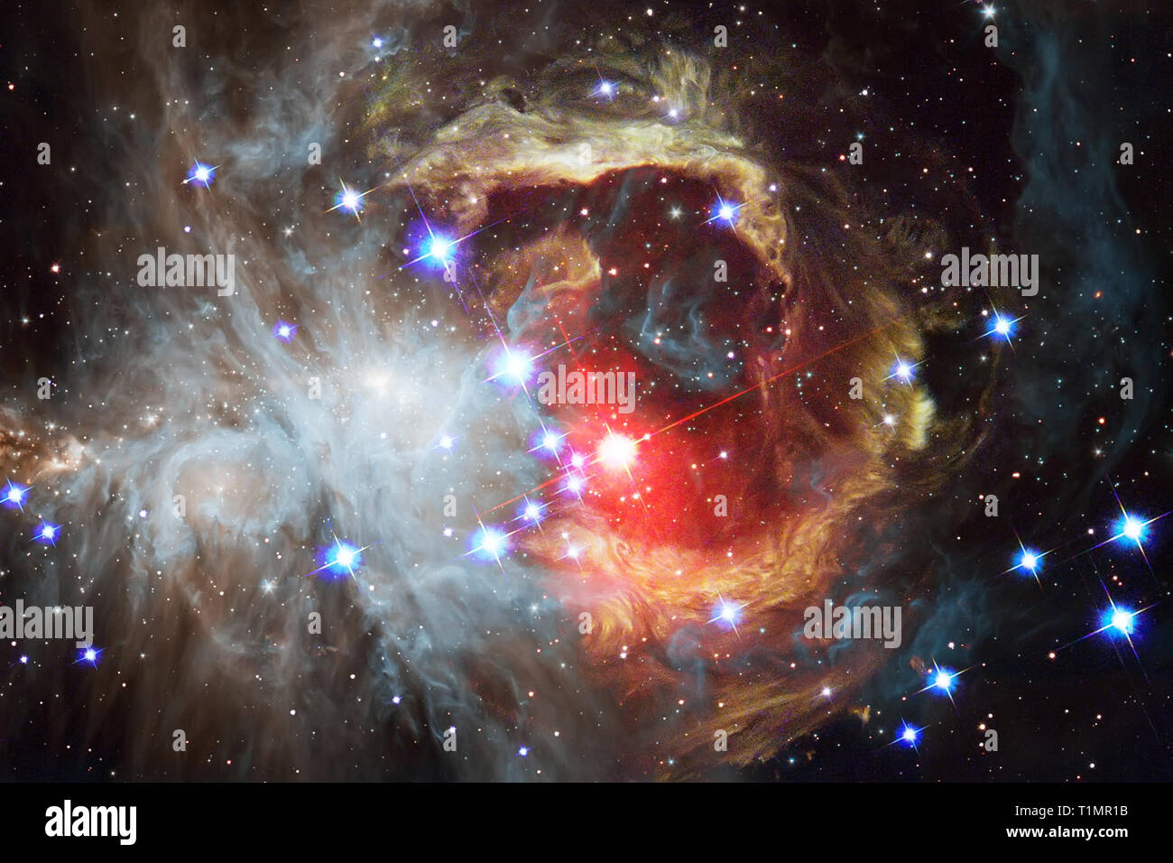 Nebulae and many stars in outer space. Elements of this image furnished ...