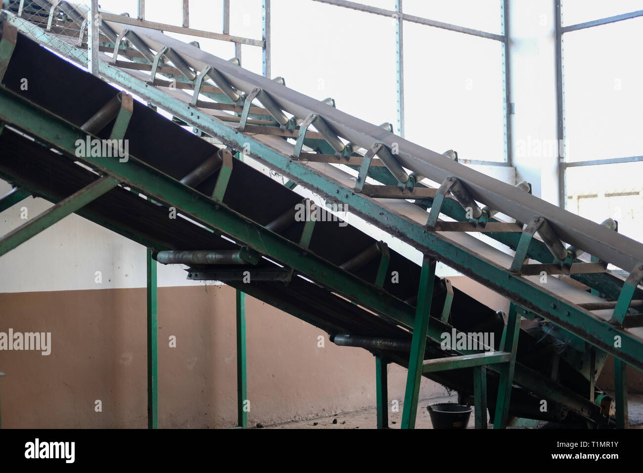 conveyor belt for loading fertilizer in plant factory Stock Photo - Alamy