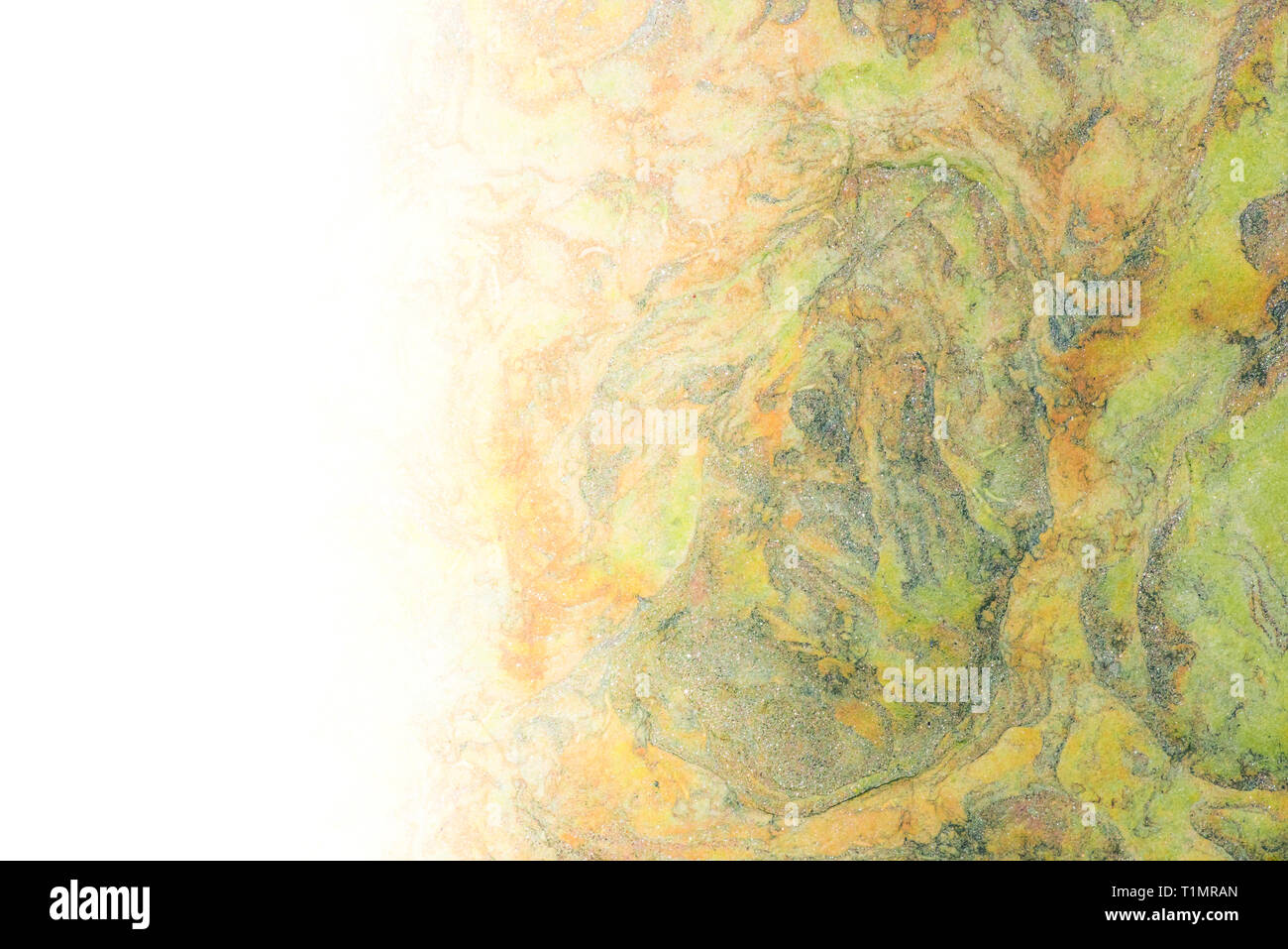 Green, orange sedimentary rocks - colourful rock layers formed through ...