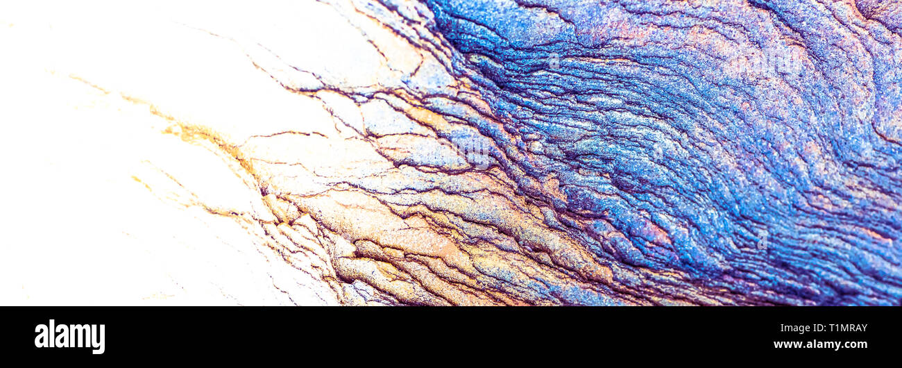 Blue, orange, white, yellow sedimentary rocks - colourful rock layers ...