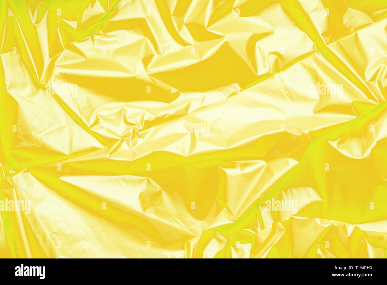 Yellow polyethylene texture. Background exhaust cellophane package ...