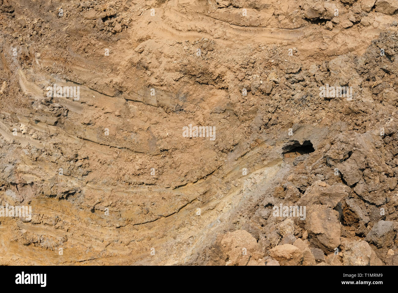 source of natural spring water after digging ground for making pond ...