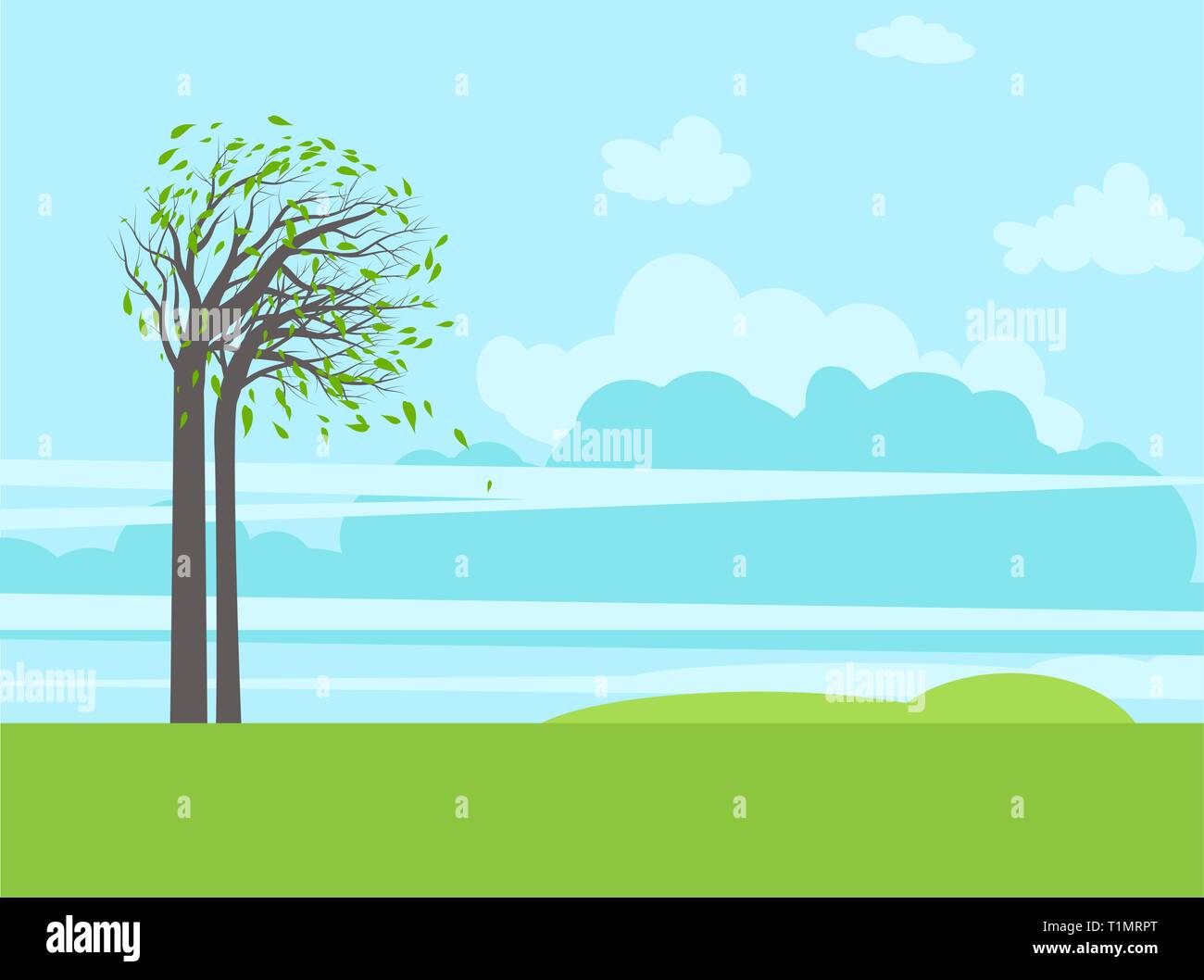 Summer green nature Stock Vector Images - Alamy