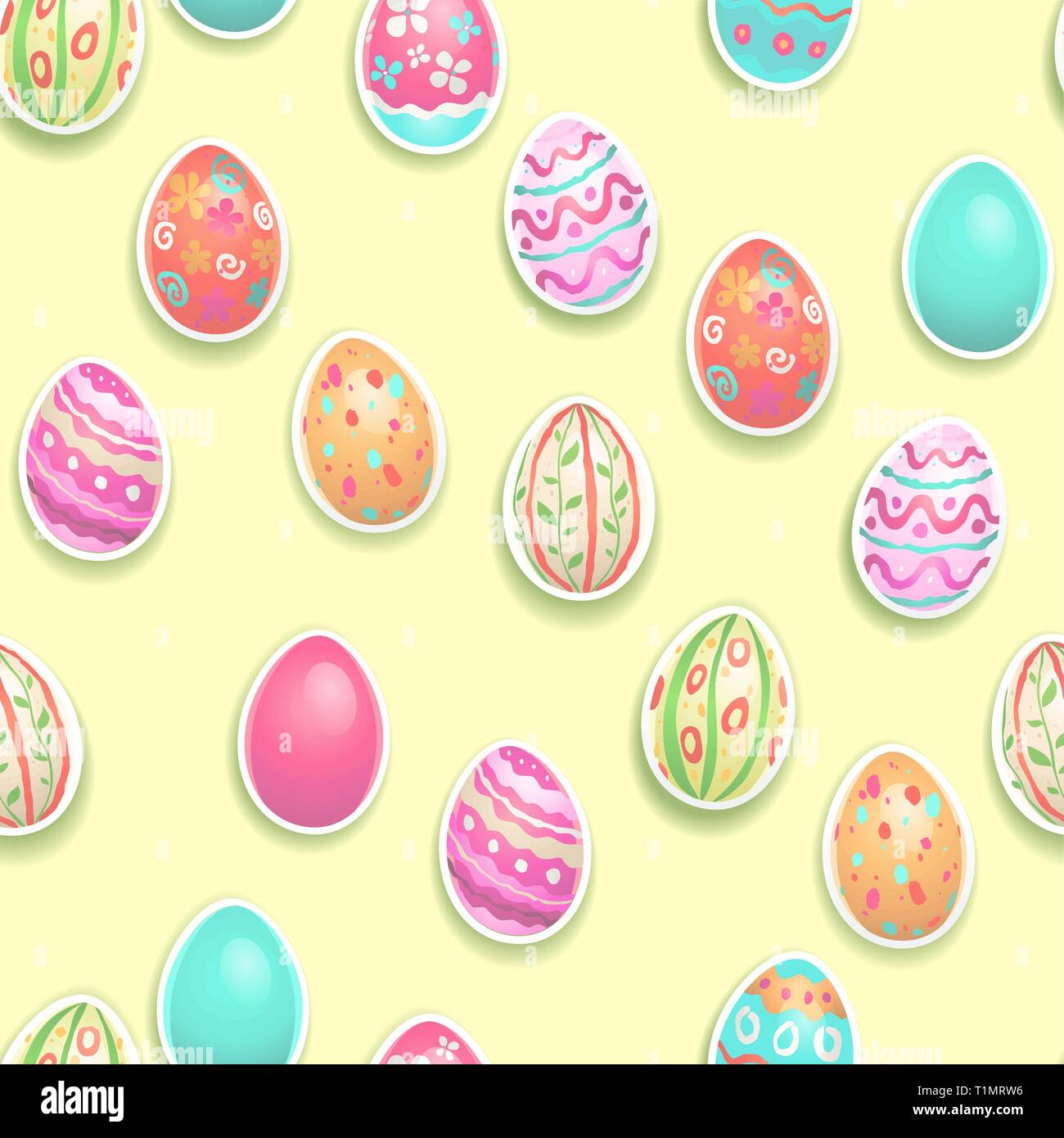 Easter eggs bright yellow poster. Easter holiday template for design ...