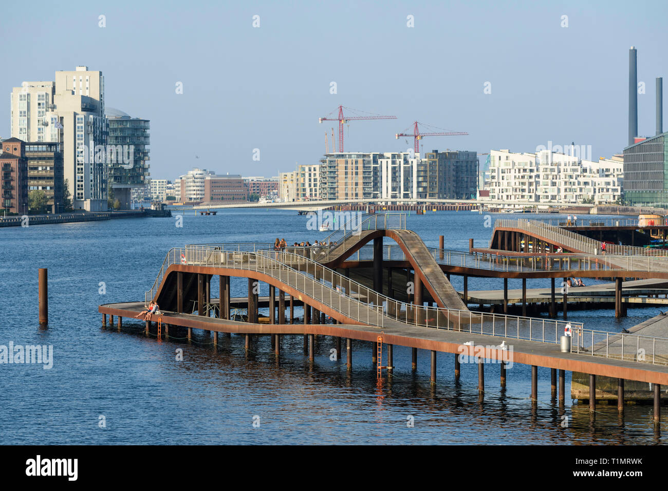 Copenhagen. Denmark. Kalvebod Bølge (Kalvebod Wave), harbour front ...