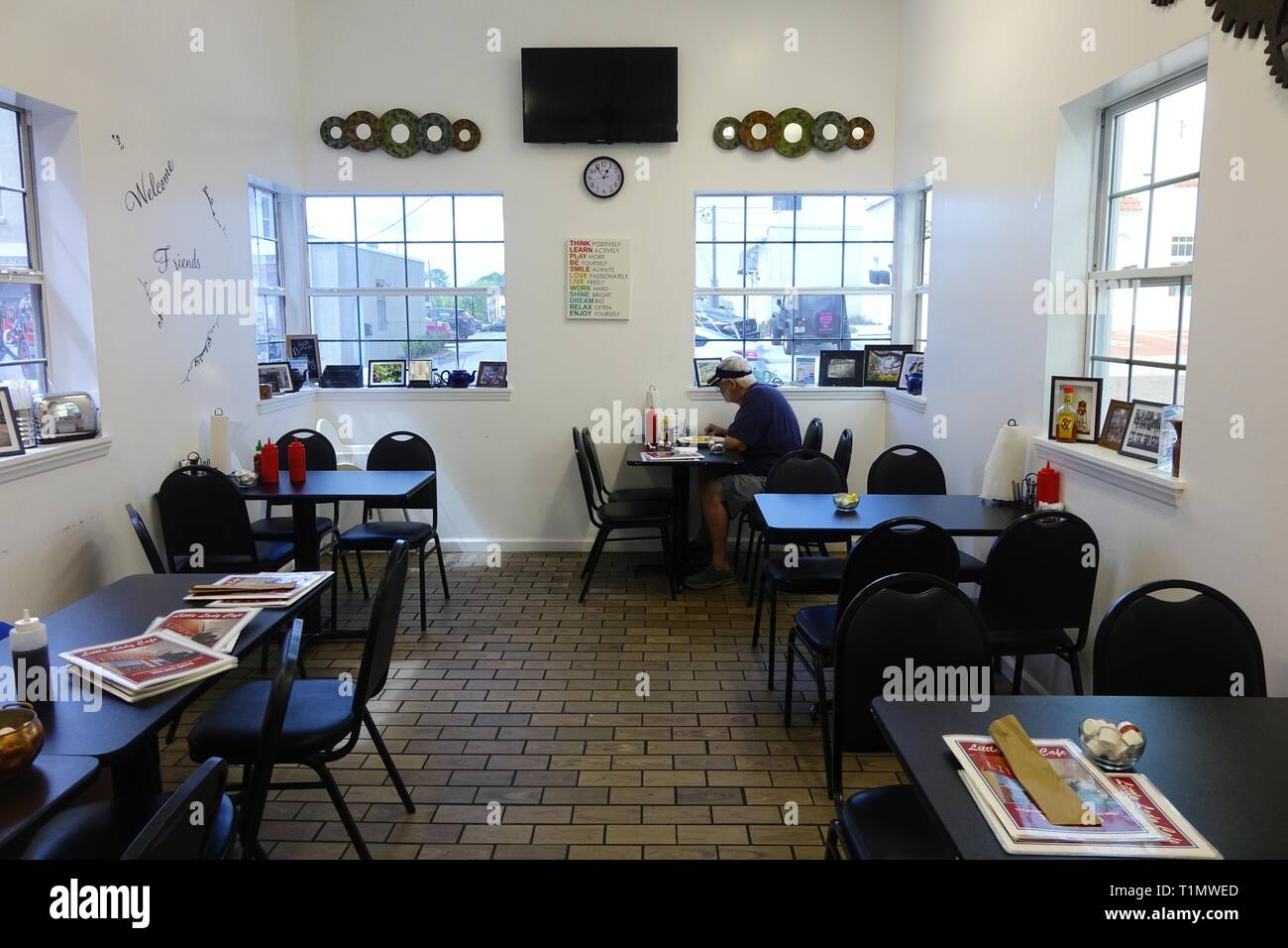Interior, Little Lady Cafe, downtown Brooksvillle, Florida Stock Photo ...