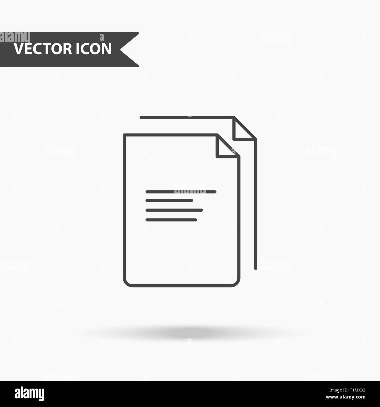 Modern and simple vector illustration of stack of documents icon. Flat ...