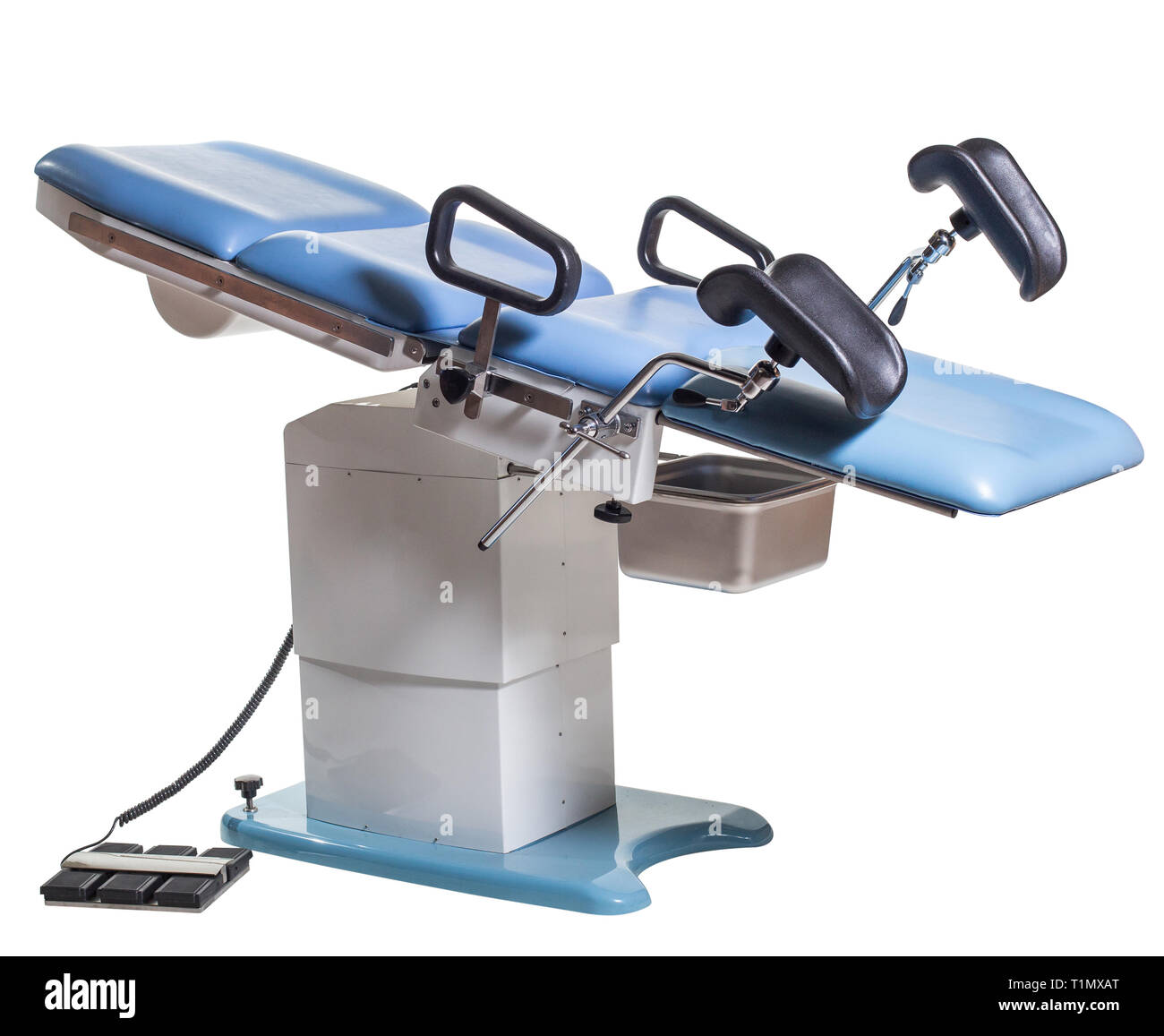 Modern hospital medical equipment - operation bed and diagnostic ...