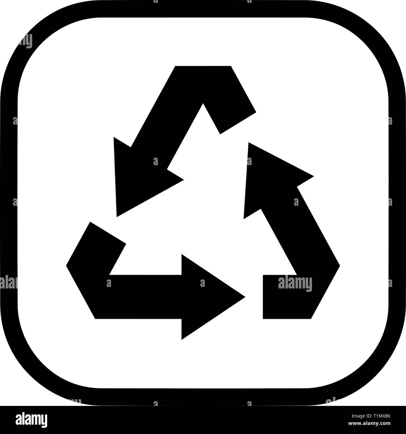 Recycle symbol icon vector for packaging concept Stock Vector Image ...