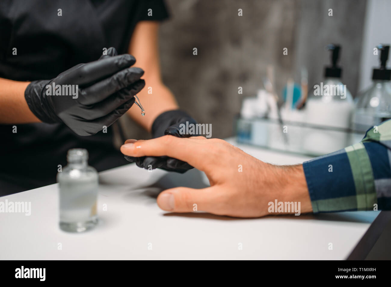 Male manicure hi-res stock photography and images - Alamy