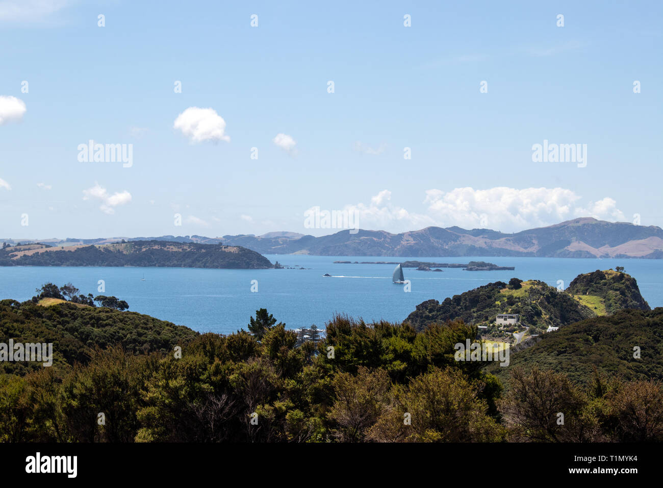 View of the Bay of Islands, North Island, New Zealand Stock Photo - Alamy