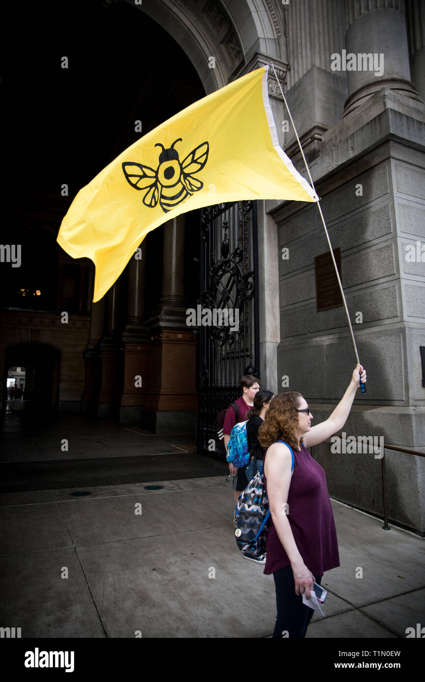 Hundreds of students walk out to hightlight the urgency of the climate ...