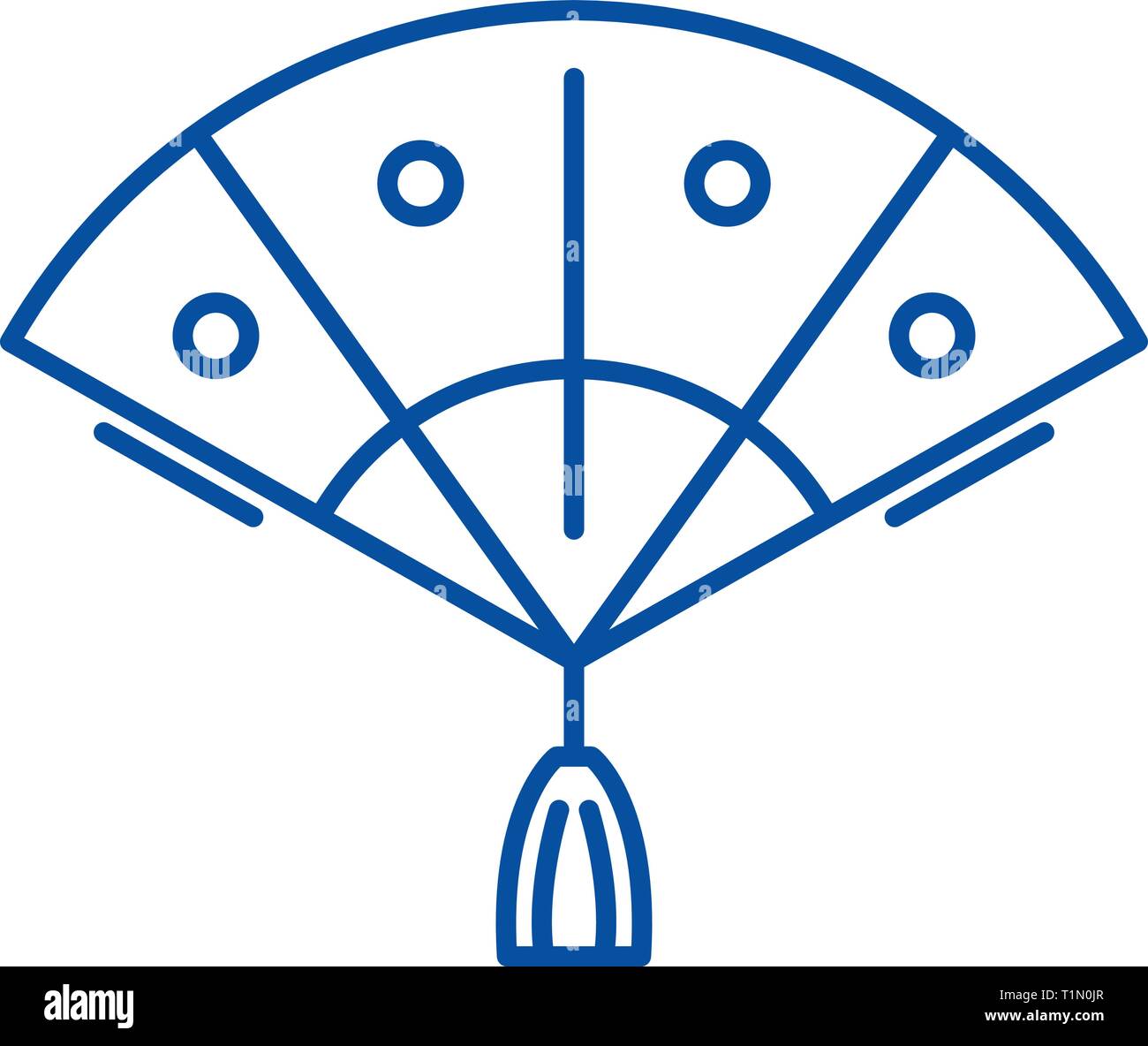 Fan line icon concept. Fan flat vector symbol, sign, outline ...