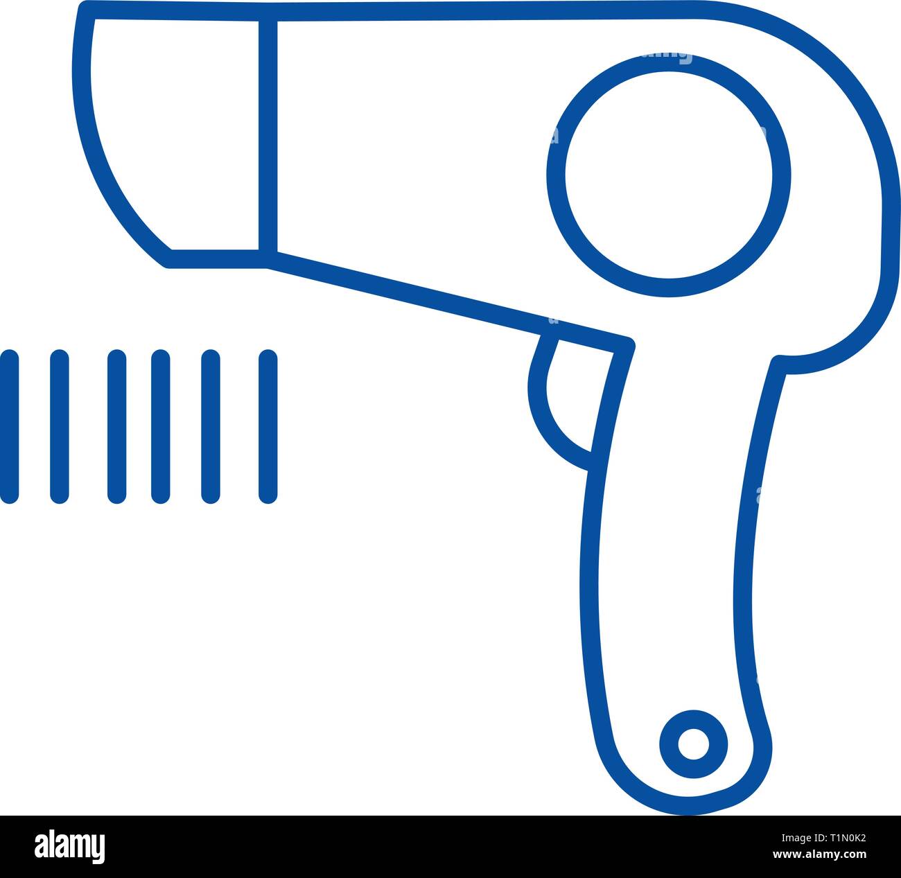 Fan sign line icon concept. Fan sign flat vector symbol, sign, outline ...