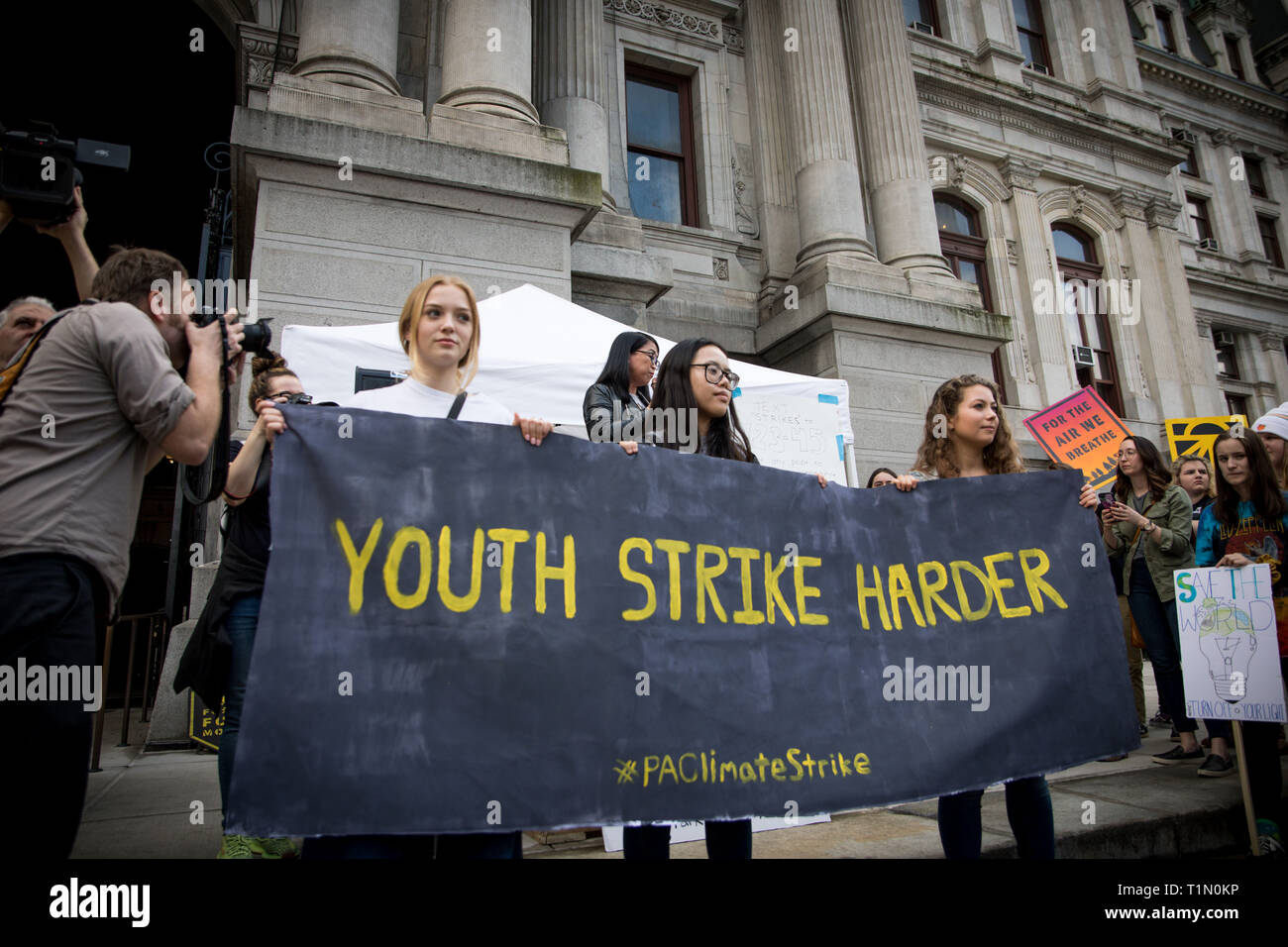 Hundreds of students walk out to hightlight the urgency of the climate ...