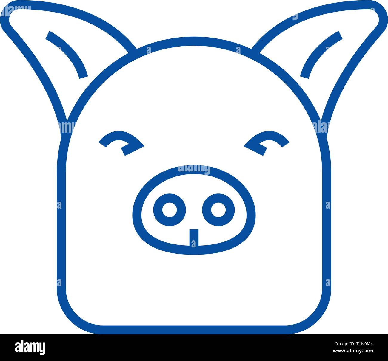 Farm pig line icon concept. Farm pig flat vector symbol, sign, outline ... Farm pig line icon concept. Farm pig flat vector symbol, sign, outline ...