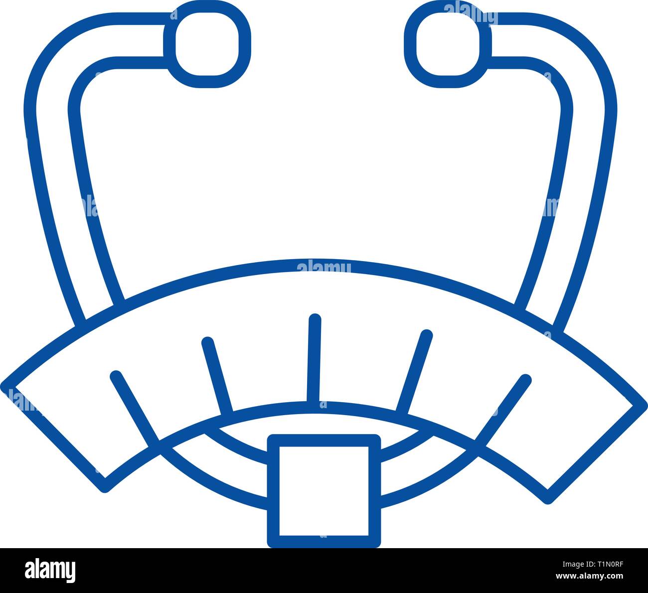 Fat analyser line icon concept. Fat analyser flat vector symbol, sign ...