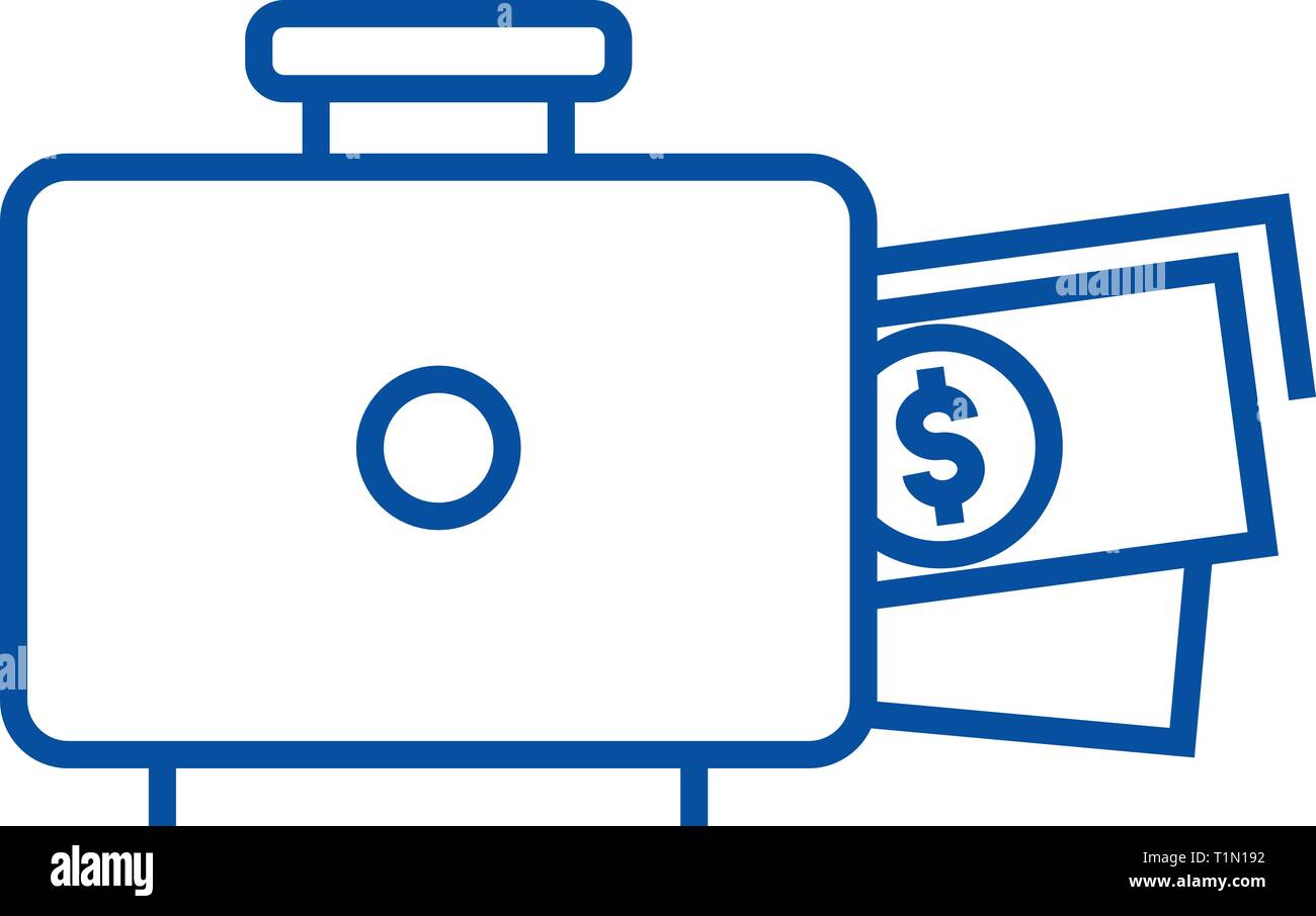 Financing available line icon concept. Financing available flat vector ...