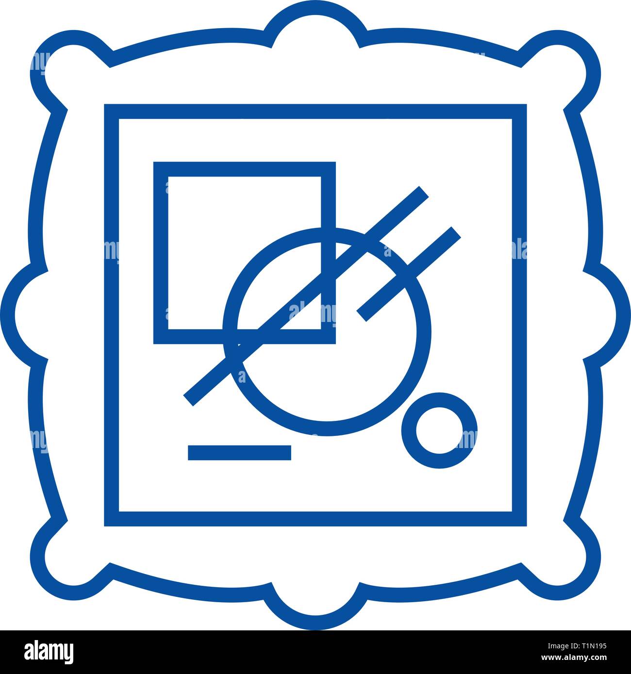 Fine art line icon concept. Fine art flat vector symbol, sign, outline ...