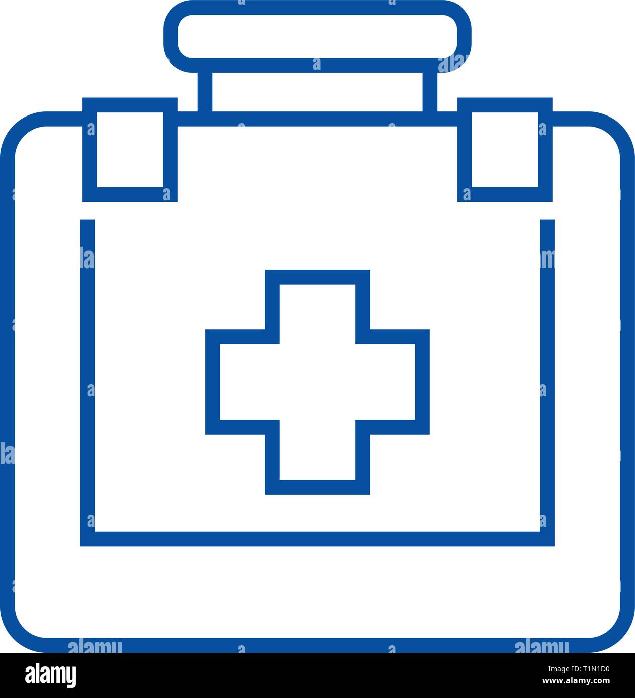 First aid line icon concept. First aid flat vector symbol, sign ...