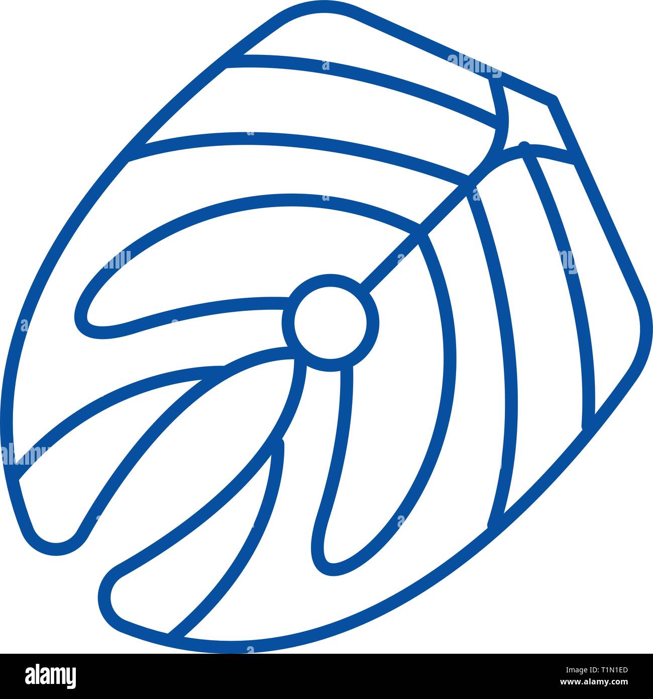 Fish fillet line icon concept. Fish fillet flat vector symbol, sign ...