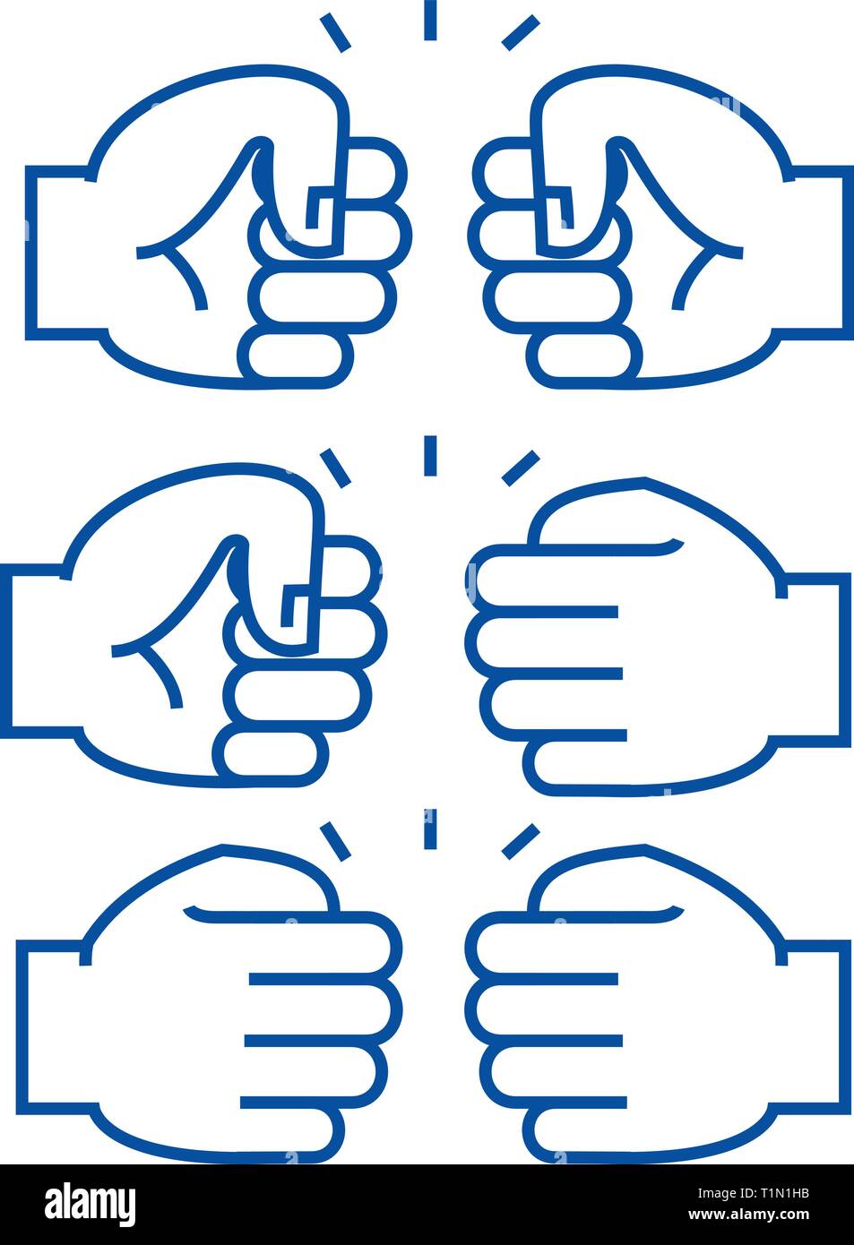 Fist bump group Stock Vector Images - Alamy