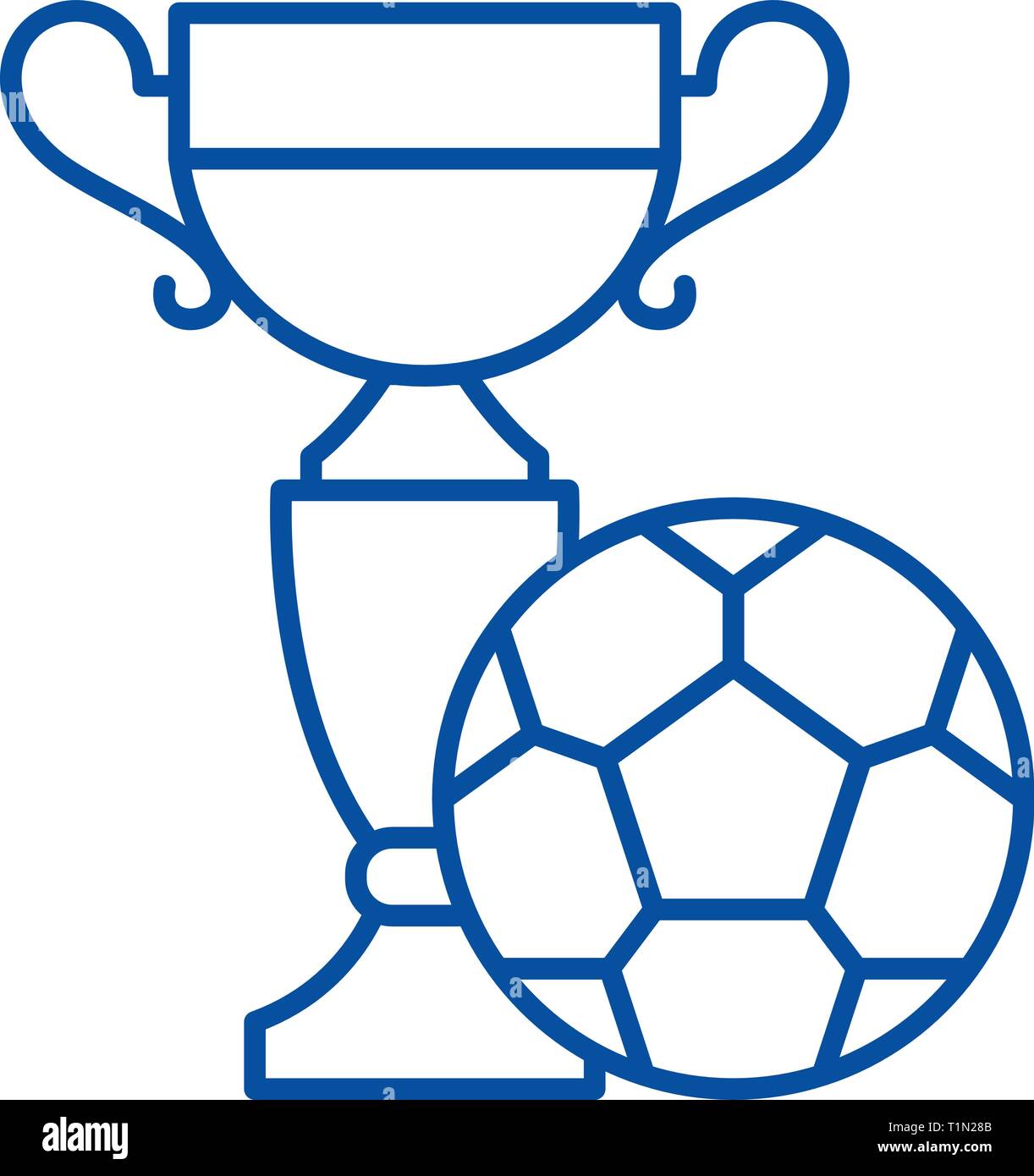 Football play field line icon concept. Football play field flat vector ...