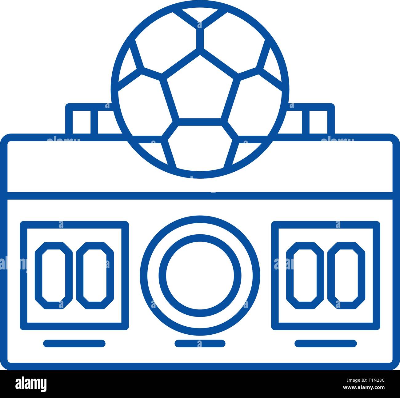 Football score line icon concept. Football score flat vector symbol ...
