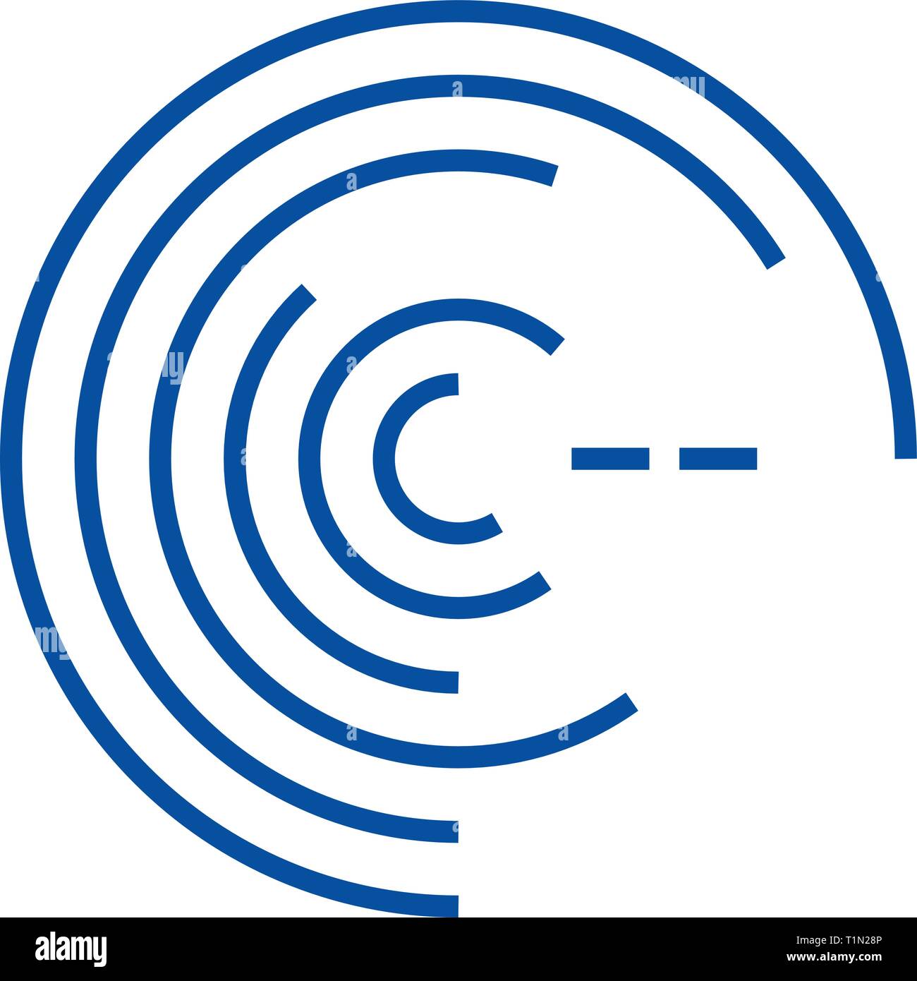 Forecast concept line icon concept. Forecast concept flat vector symbol ...