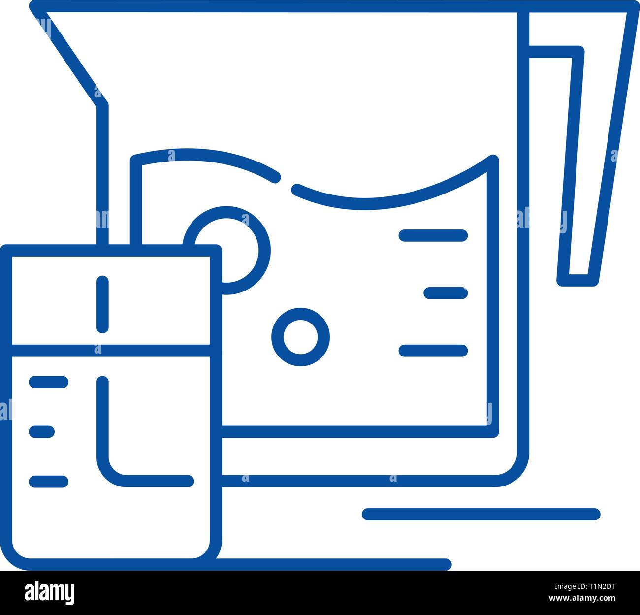 Fresh juice line icon concept. Fresh juice flat vector symbol, sign ...