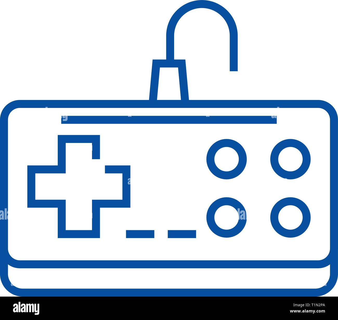 Gamepad line icon concept. Gamepad flat vector symbol, sign, outline ... Gamepad line icon concept. Gamepad flat vector symbol, sign, outline ...