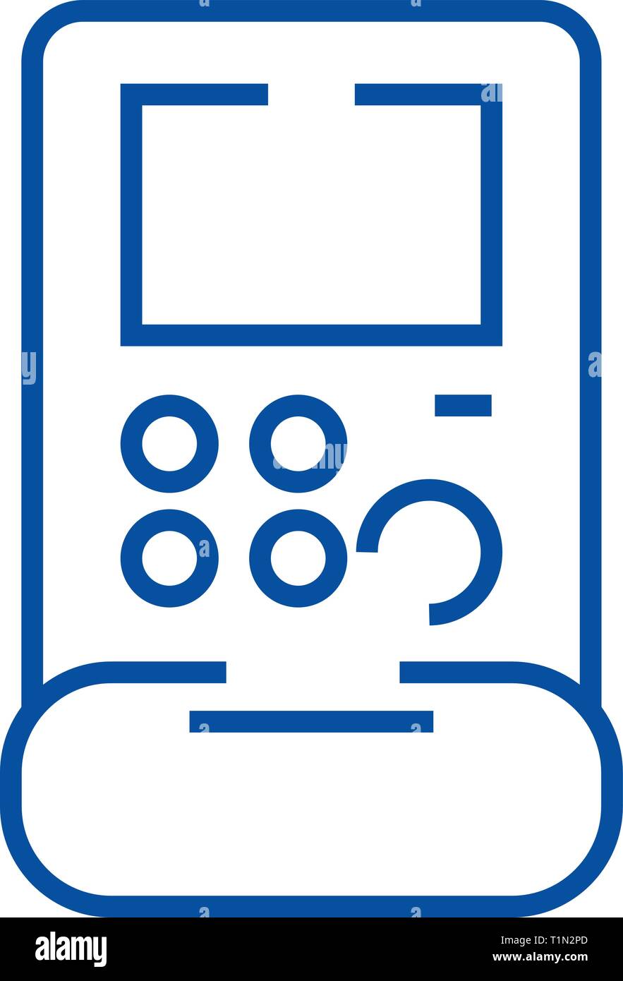 Gamepad sign line icon concept. Gamepad sign flat vector symbol, sign ...