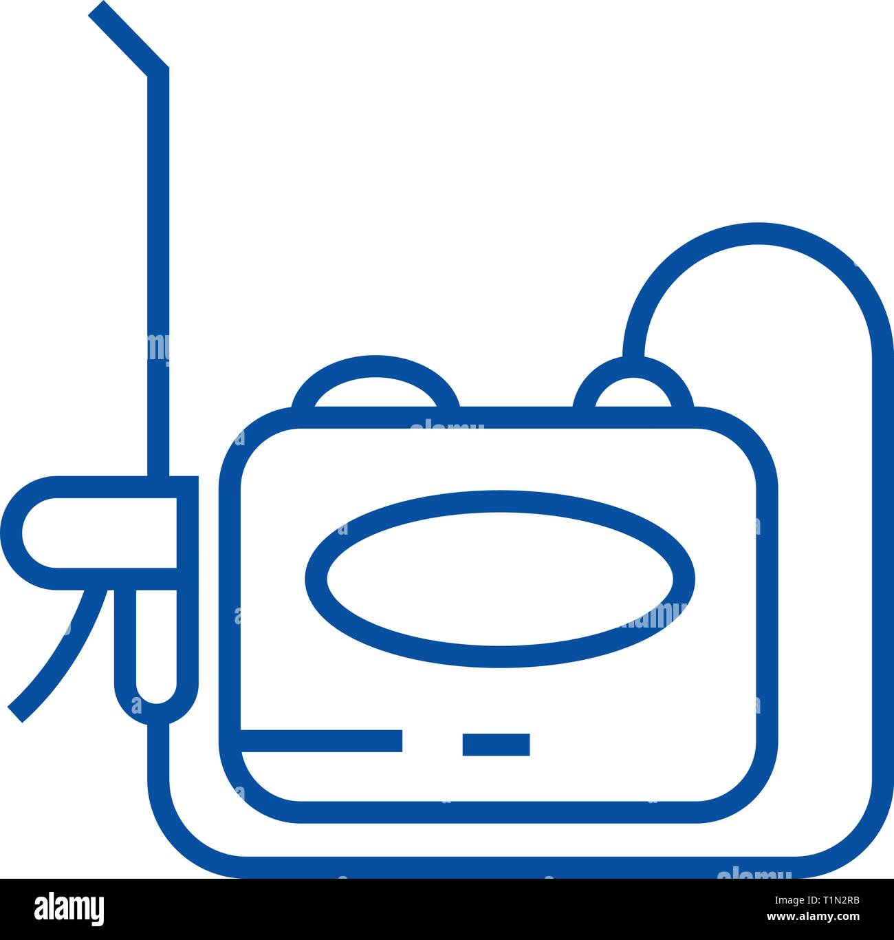 Garden hand sprinkler line icon concept. Garden hand sprinkler flat ...