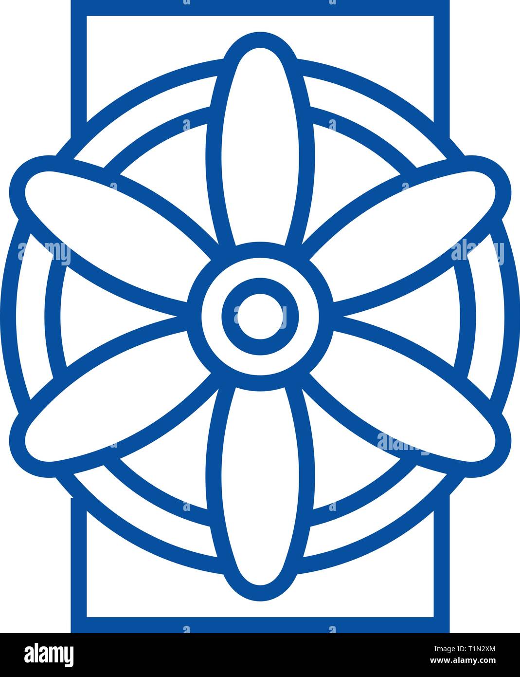 Generator line icon concept. Generator flat vector symbol, sign ...