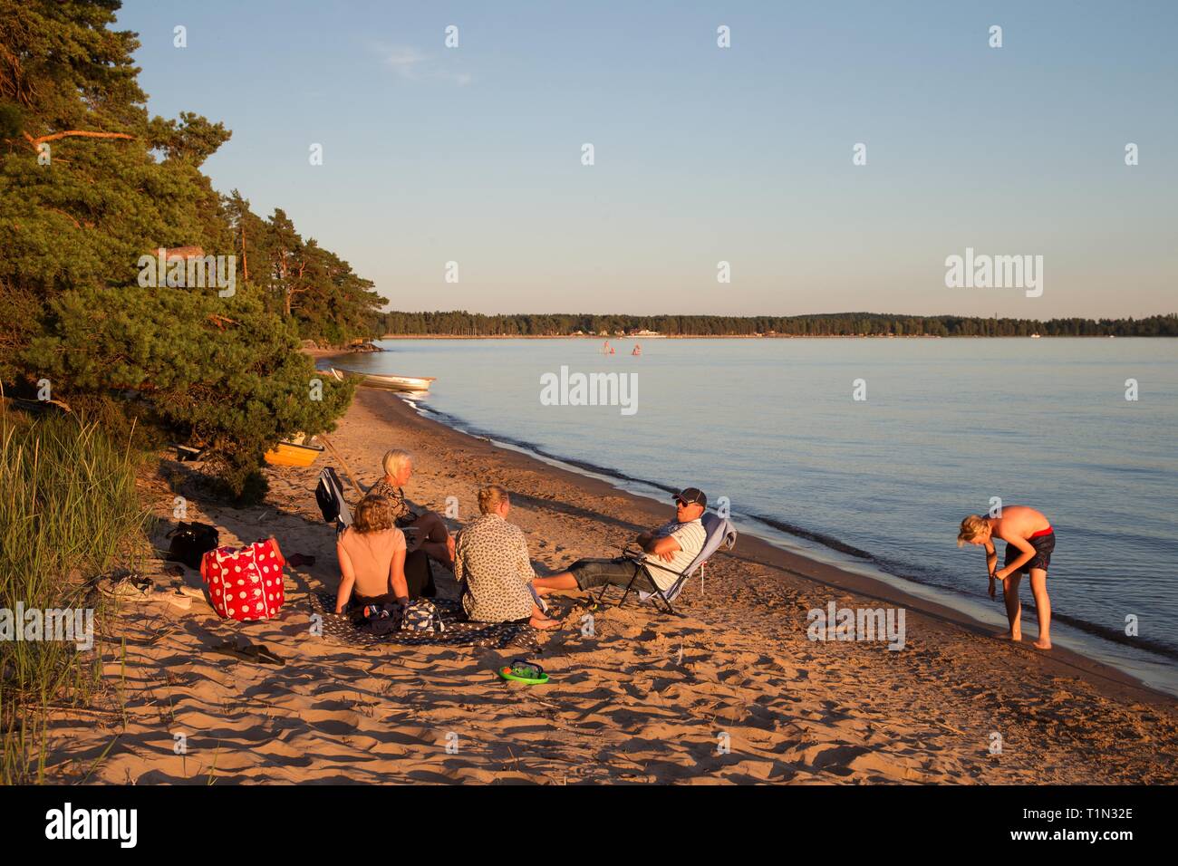 Nice summer evening by the beach Stock Photo - Alamy