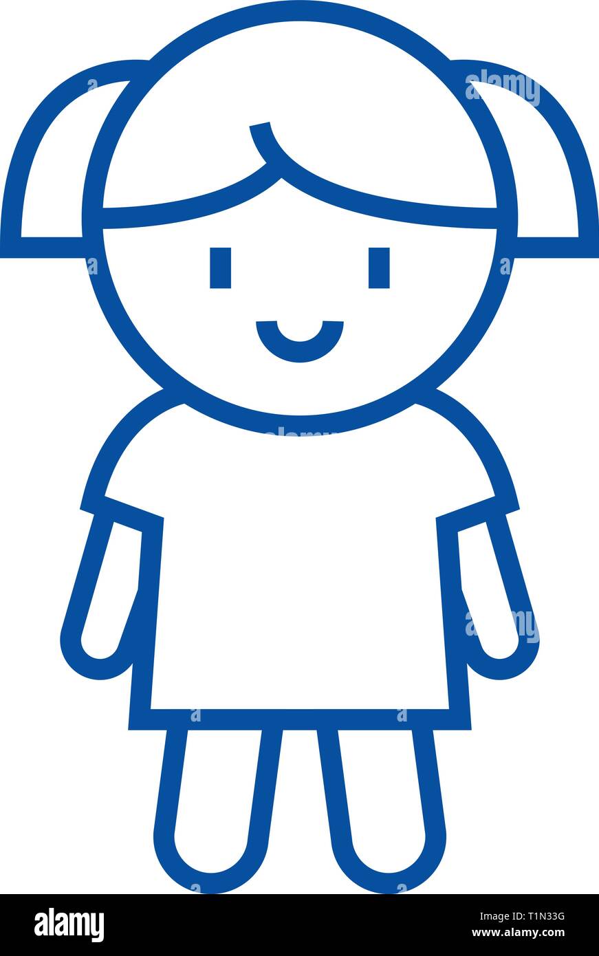 Girl Doll Outline