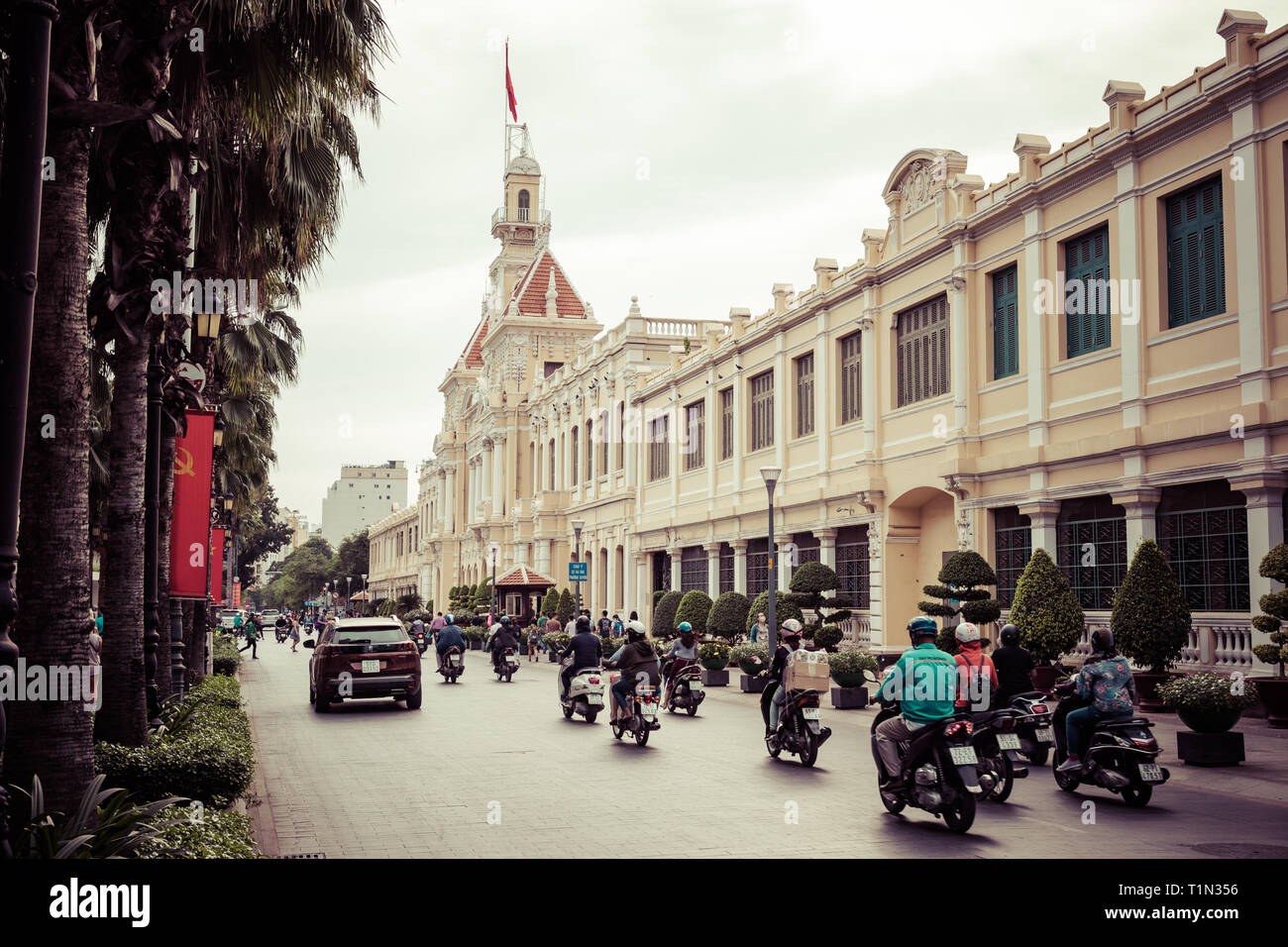 Ho Chi Minh City, Vietnam - November 23, 2018: Saigon City Hall, Vincom ...