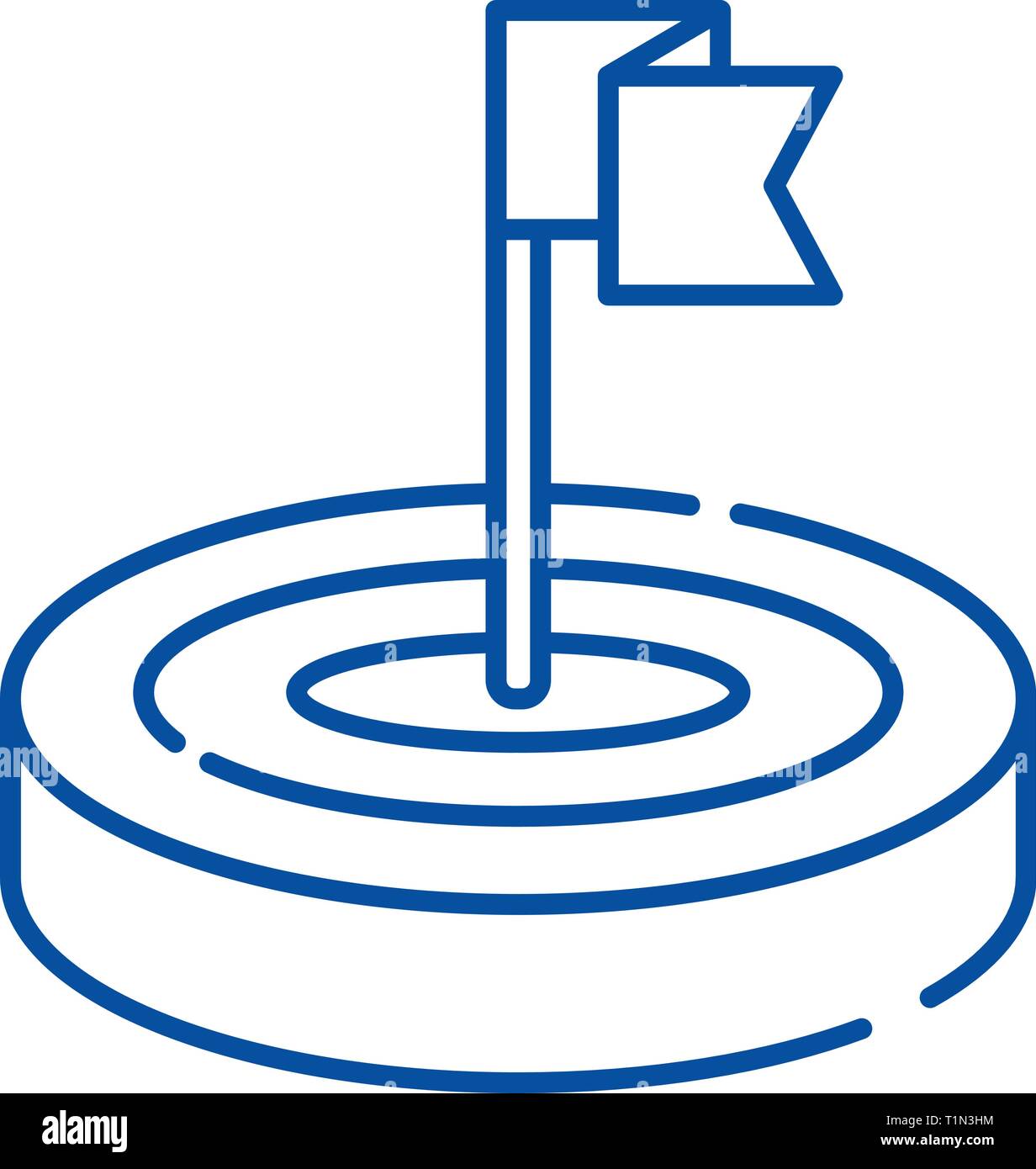 Goals line icon concept. Goals flat vector symbol, sign, outline ...