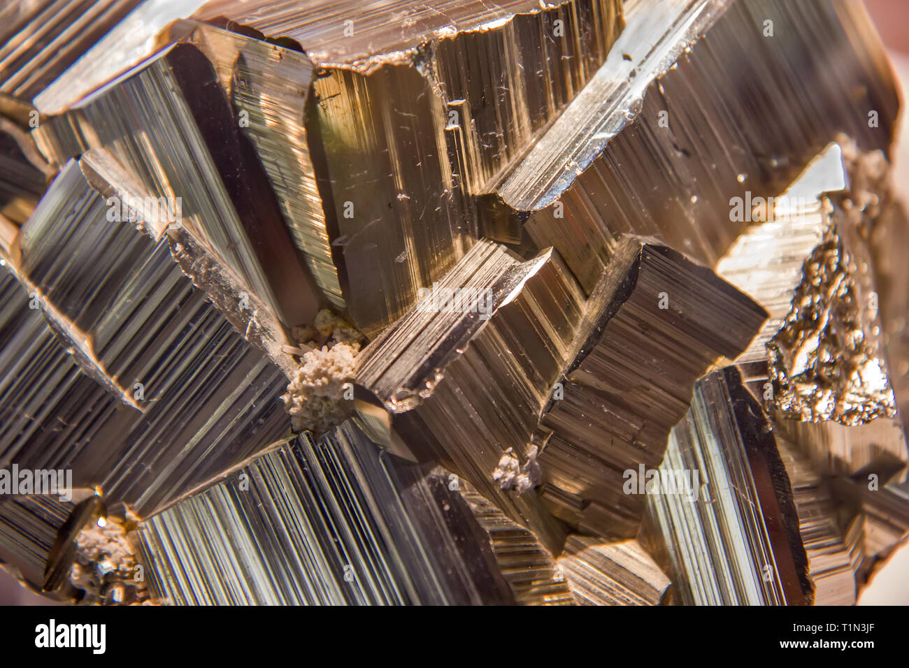 Pyrite mineral closeup Stock Photo - Alamy