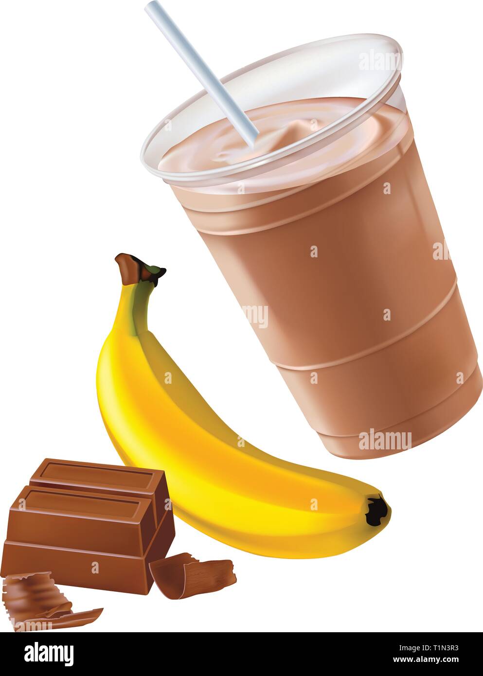 Banana milk drink Stock Vector Images - Alamy