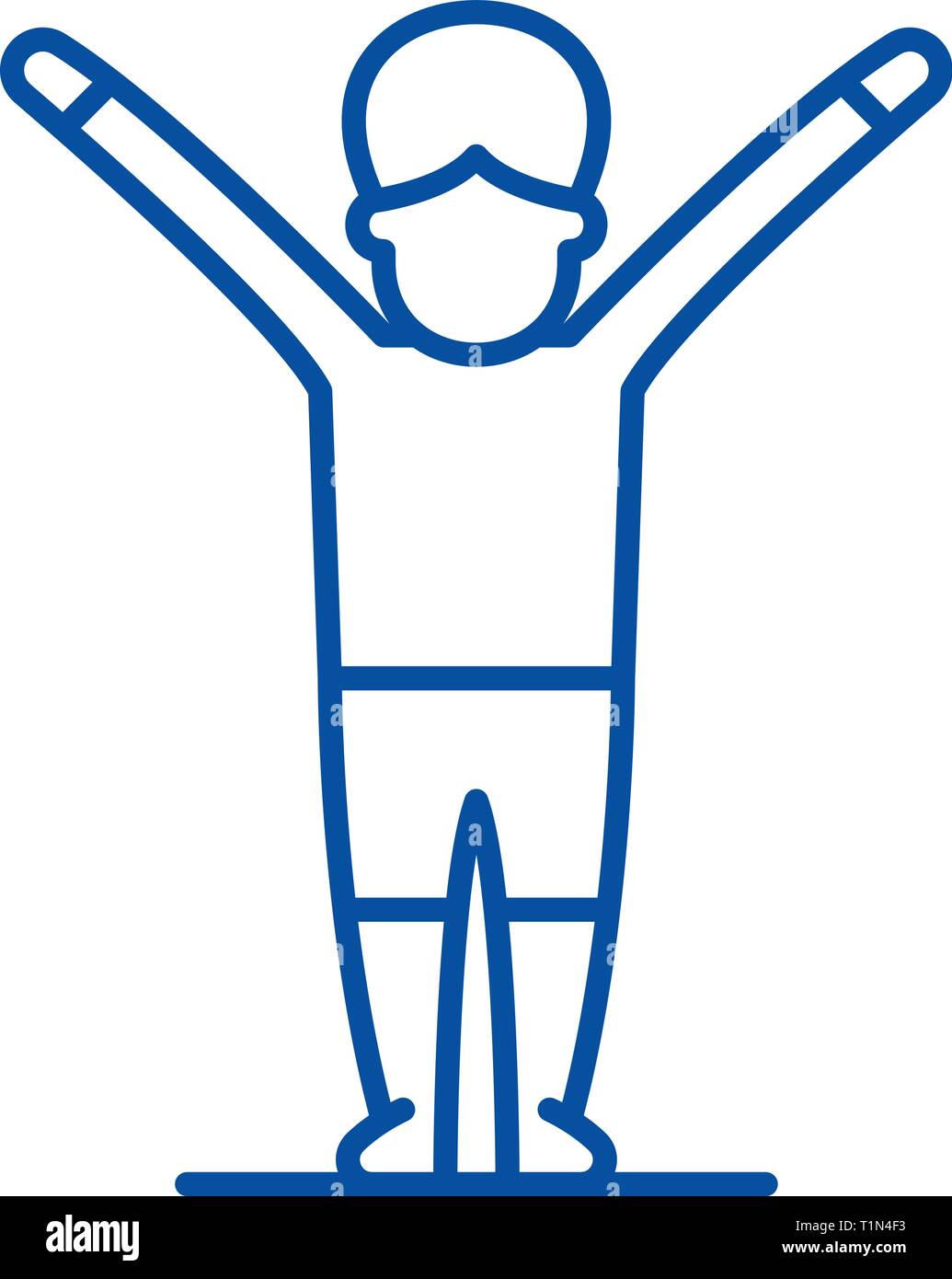 Gymnastics line icon concept. Gymnastics flat vector symbol, sign ...