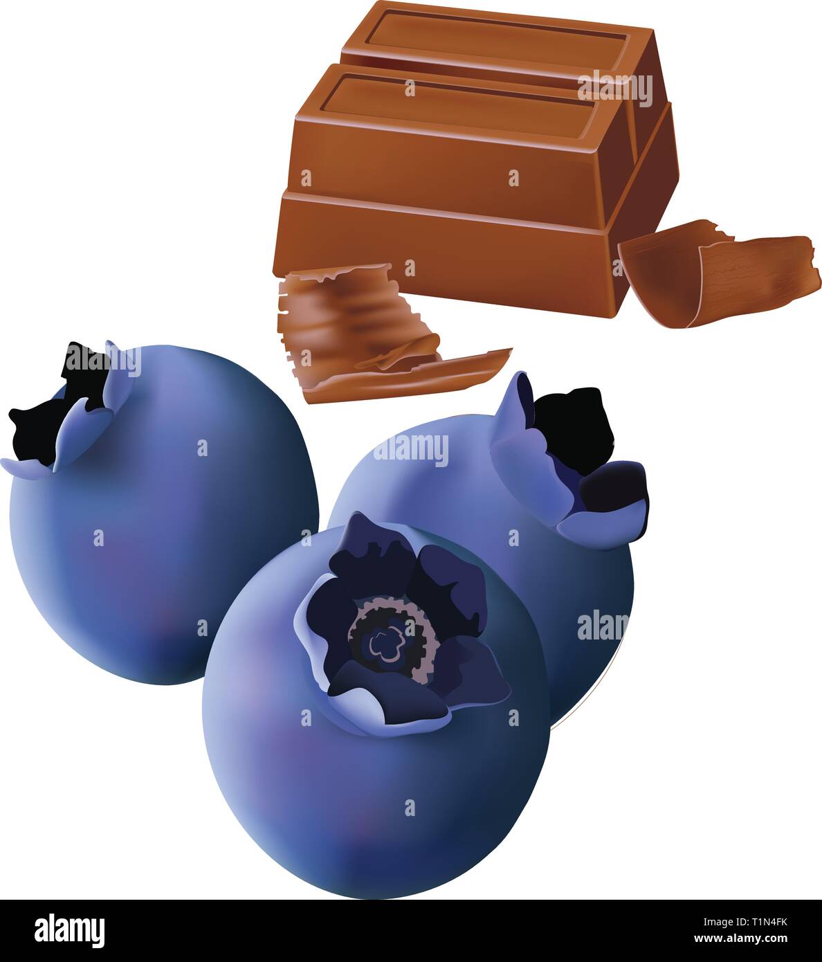 Yogurt blueberry Stock Vector Images - Alamy