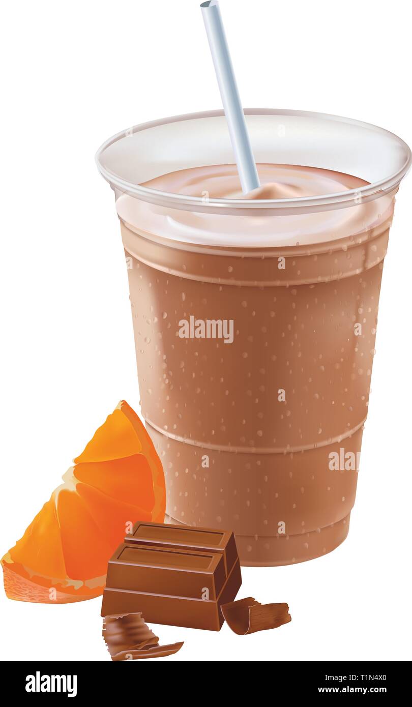Orange & chocolate milkshake,vector Stock Vector Image & Art - Alamy