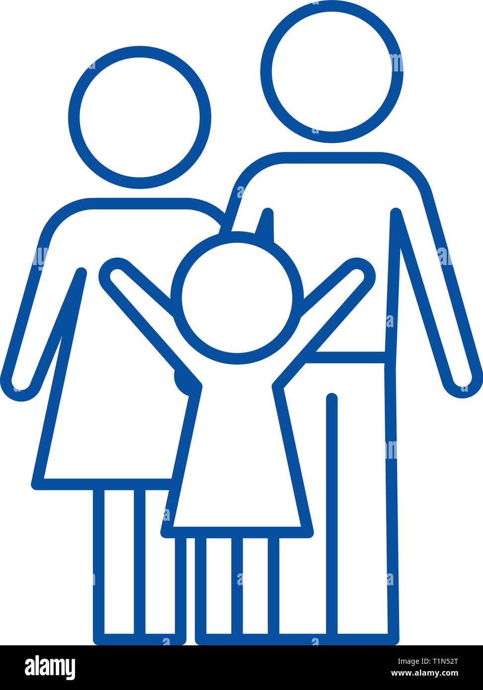 Dad Daughter Family Outline Vector High Resolution Stock Photography ...