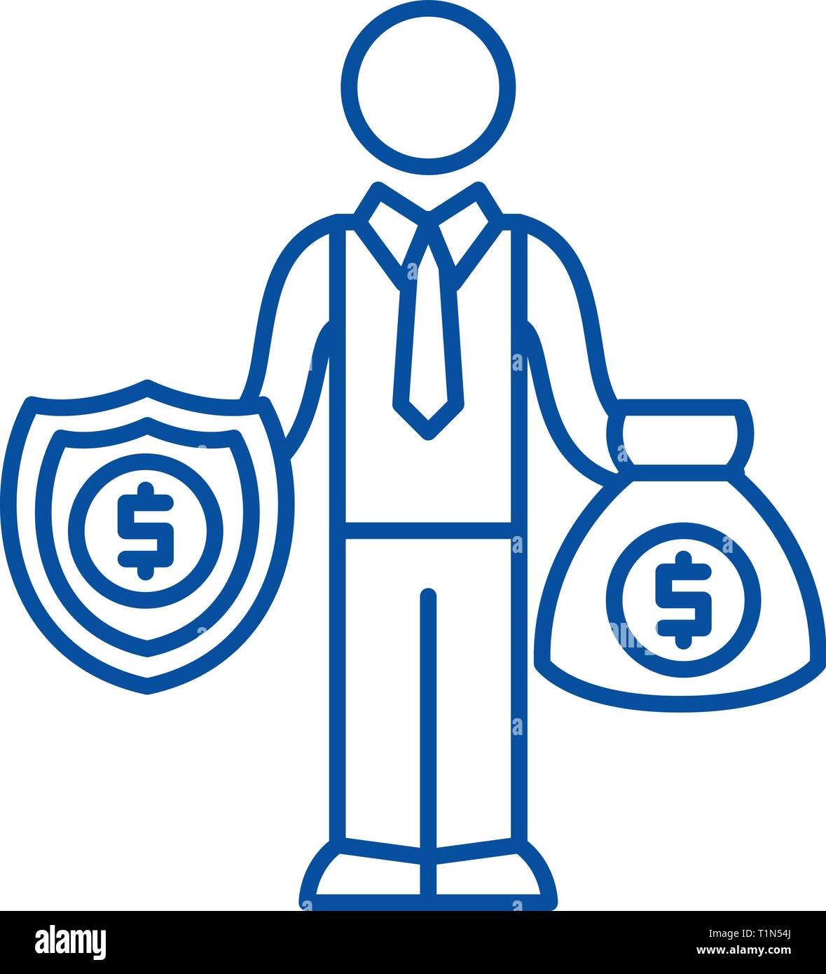 Vector Illustration Happy Rich Man High Resolution Stock Photography ...