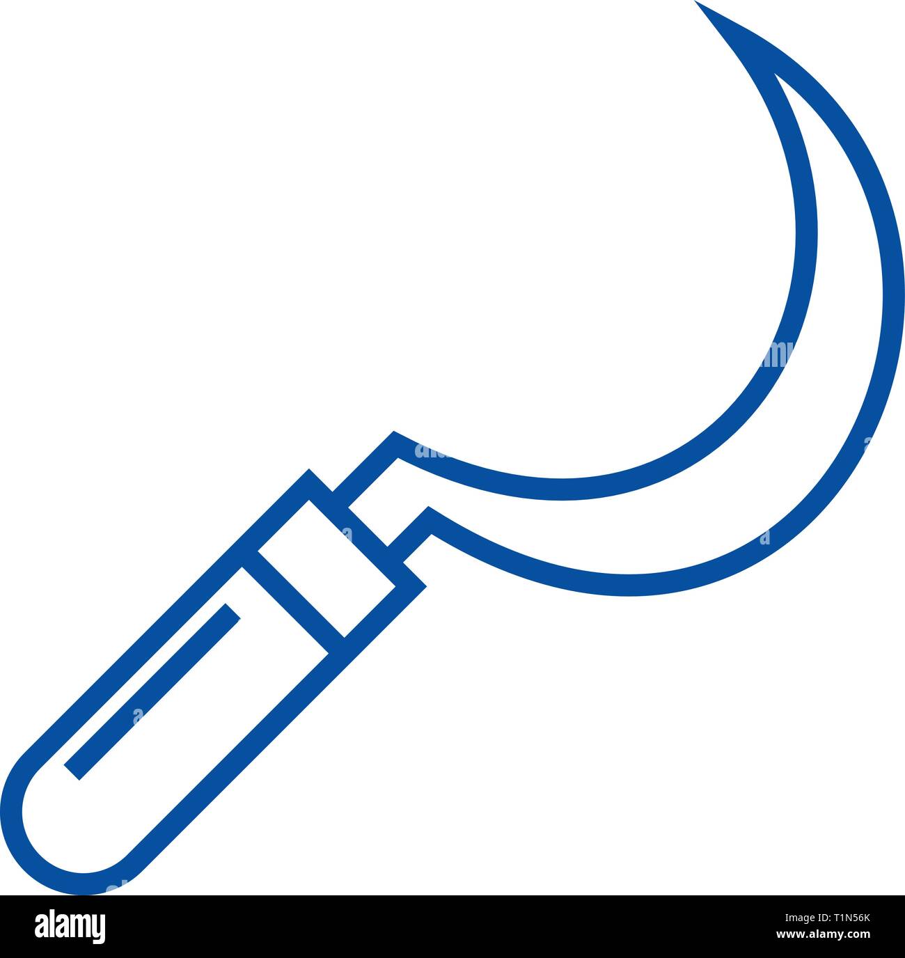 Harvest sickle line icon concept. Harvest sickle flat vector symbol ...
