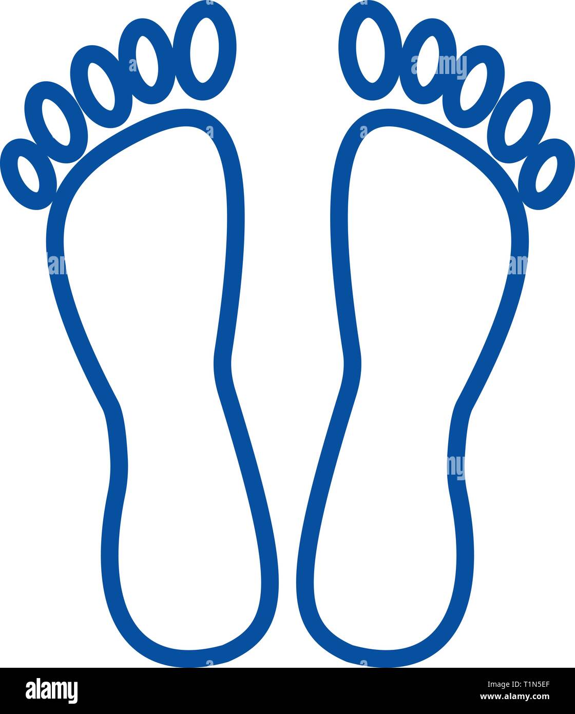 Heels,pedicure line icon concept. Heels,pedicure flat vector symbol ...