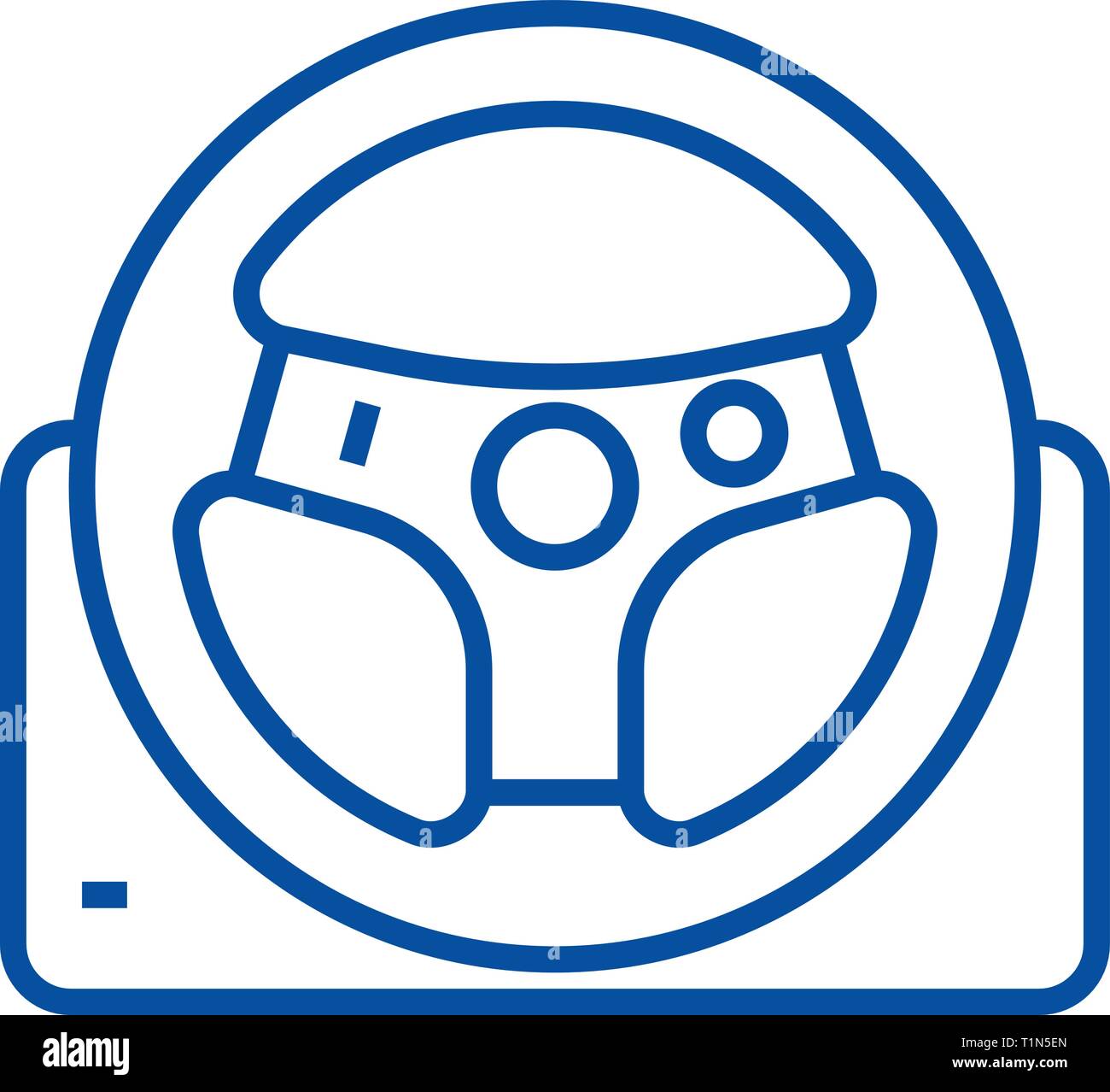 Helm line icon concept. Helm flat vector symbol, sign, outline ...