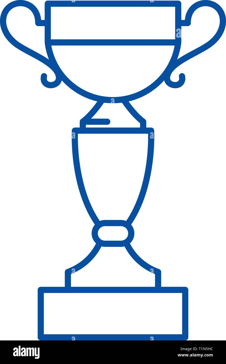 High scores line icon concept. High scores flat vector symbol, sign ...