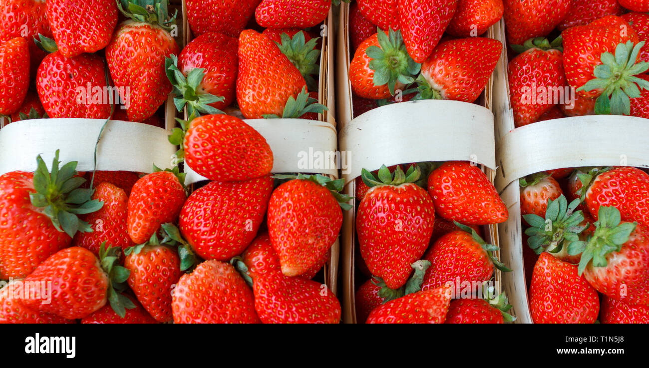 Strawberries in a pack hi-res stock photography and images - Alamy